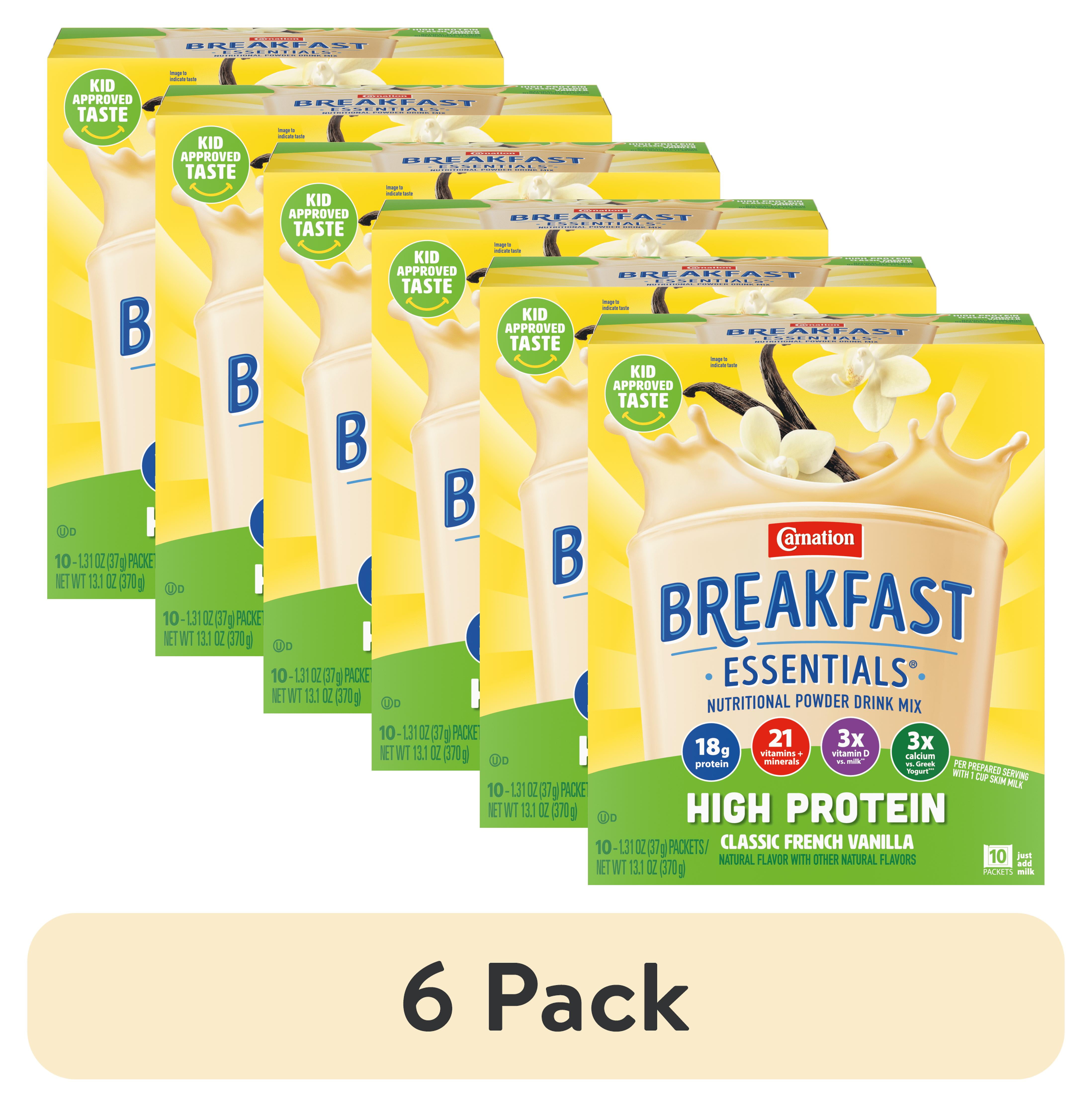 (6 pack) Carnation Breakfast Essentials Powder High Protein Nutritional ...