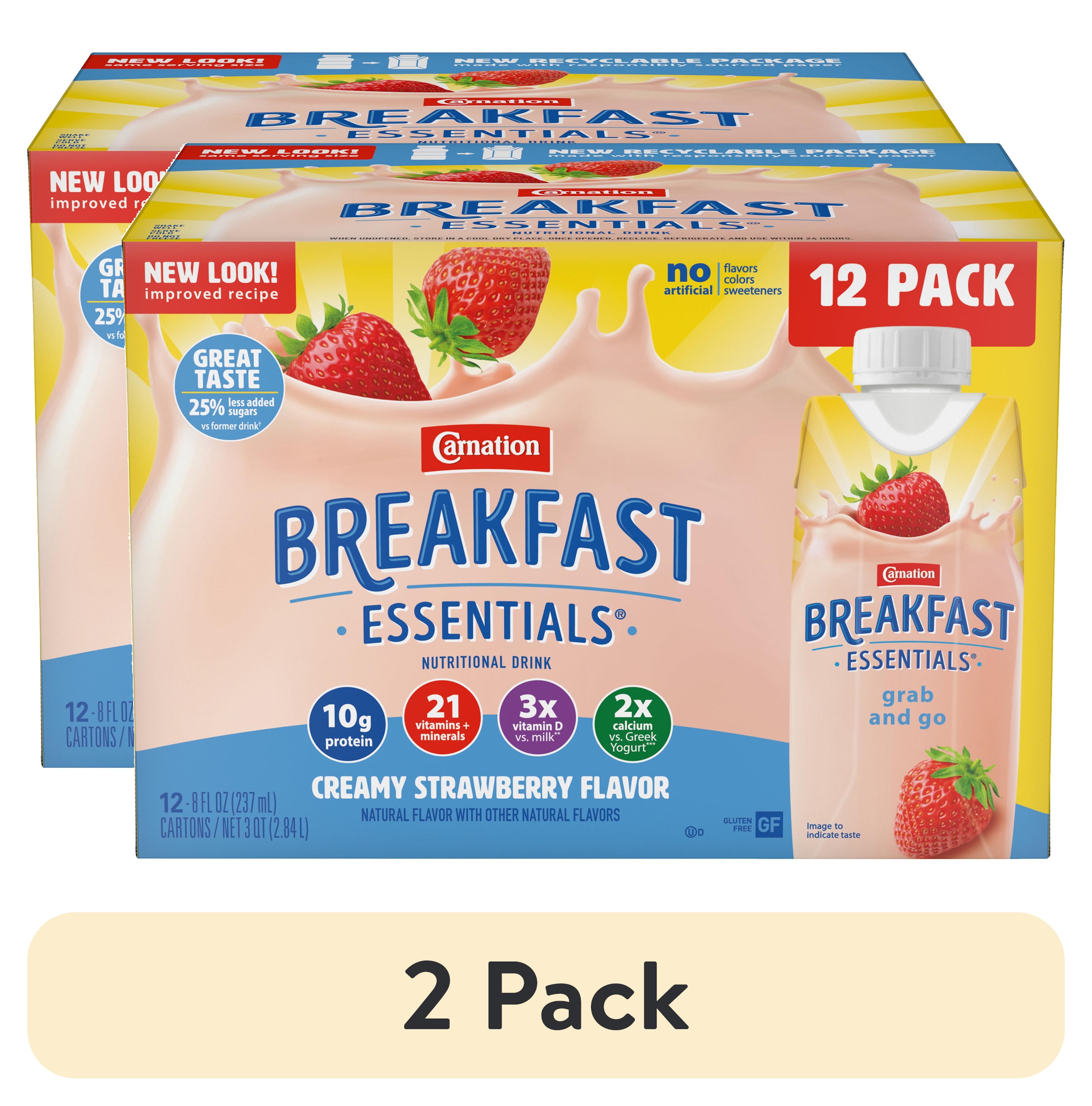 (2 pack) Carnation Breakfast Essentials Nutritional Drink, Creamy ...