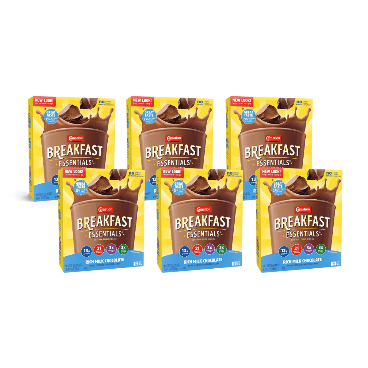 Carnation Breakfast Essentials Powder Drink Mix, Rich Milk Chocolate ...
