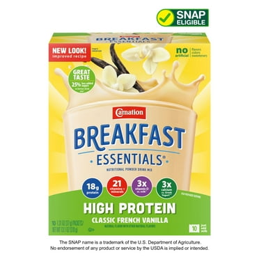 Carnation Breakfast Essentials Variety Pack, Powder Drink Mix, 10 ...