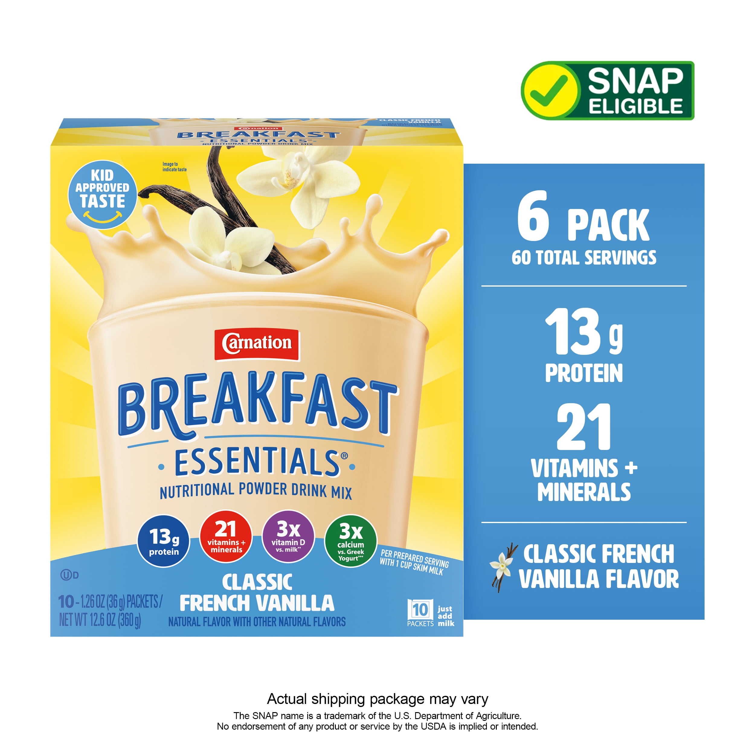(6 pack) Carnation Breakfast Essentials Powder Nutritional Shake Drink ...
