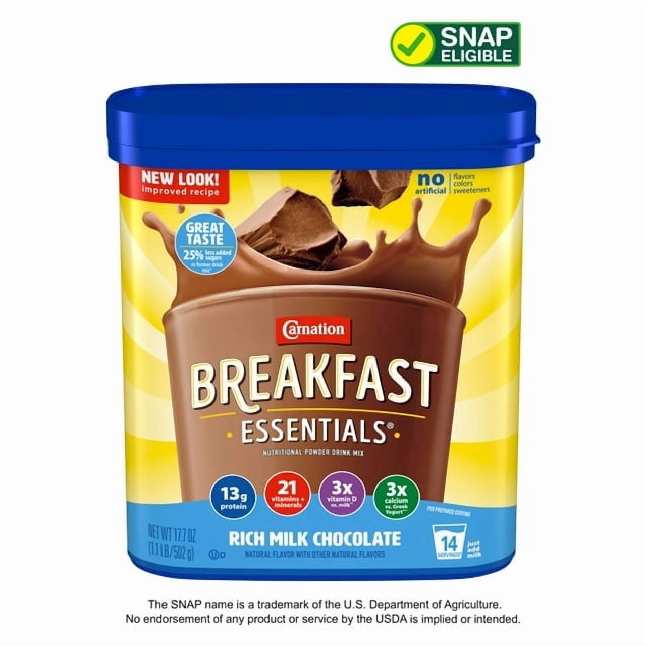 Carnation Breakfast Essentials Powder Nutritional Shake Drink Mix, Rich ...