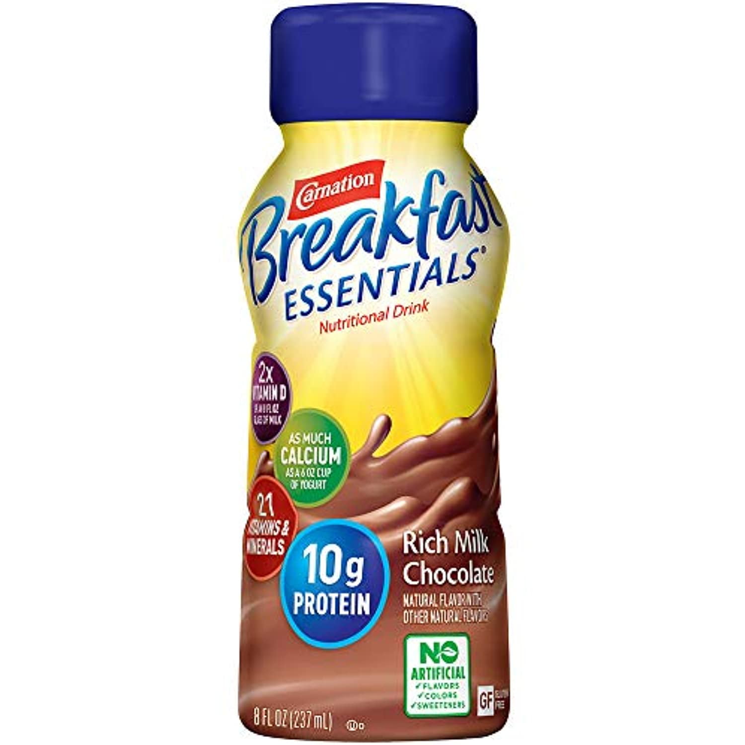 Carnation Breakfast Essentials, Ready-To-Drink, Rich Milk Chocolate, 8 ...