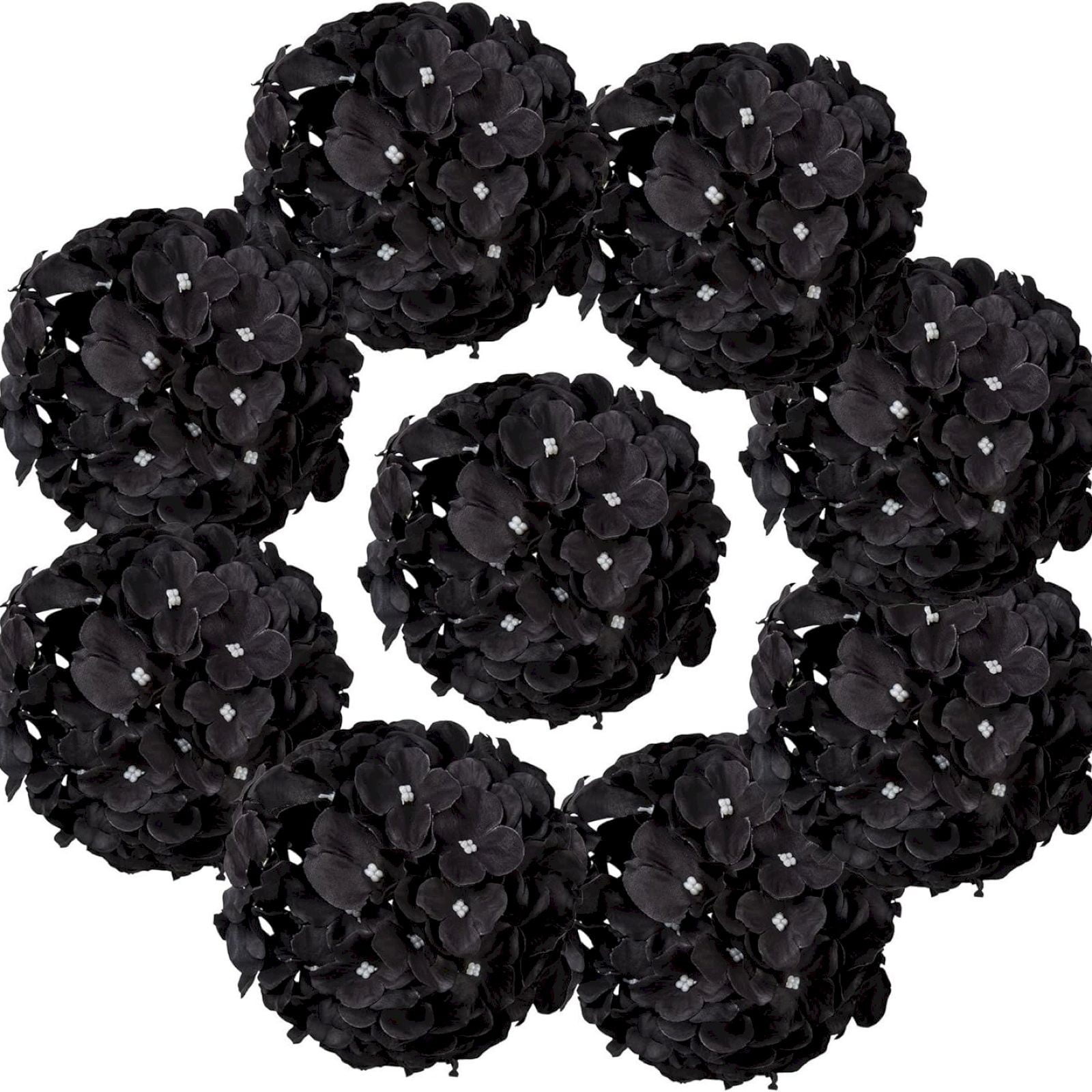 Simulation Silk Hydrangea Flower Head Color Of Black , Hydrangea Heads ...