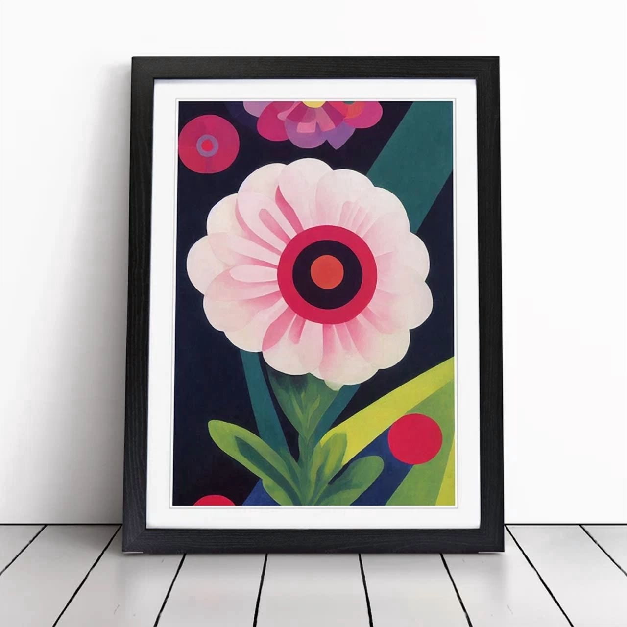Carnation Flower Abstract Wall Art Print Poster Art Home Decor Vintage ...