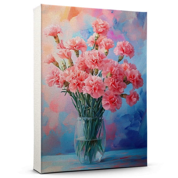 Carnation Flower Canvas Wall Art 8x12 inches - French Antique Floral ...
