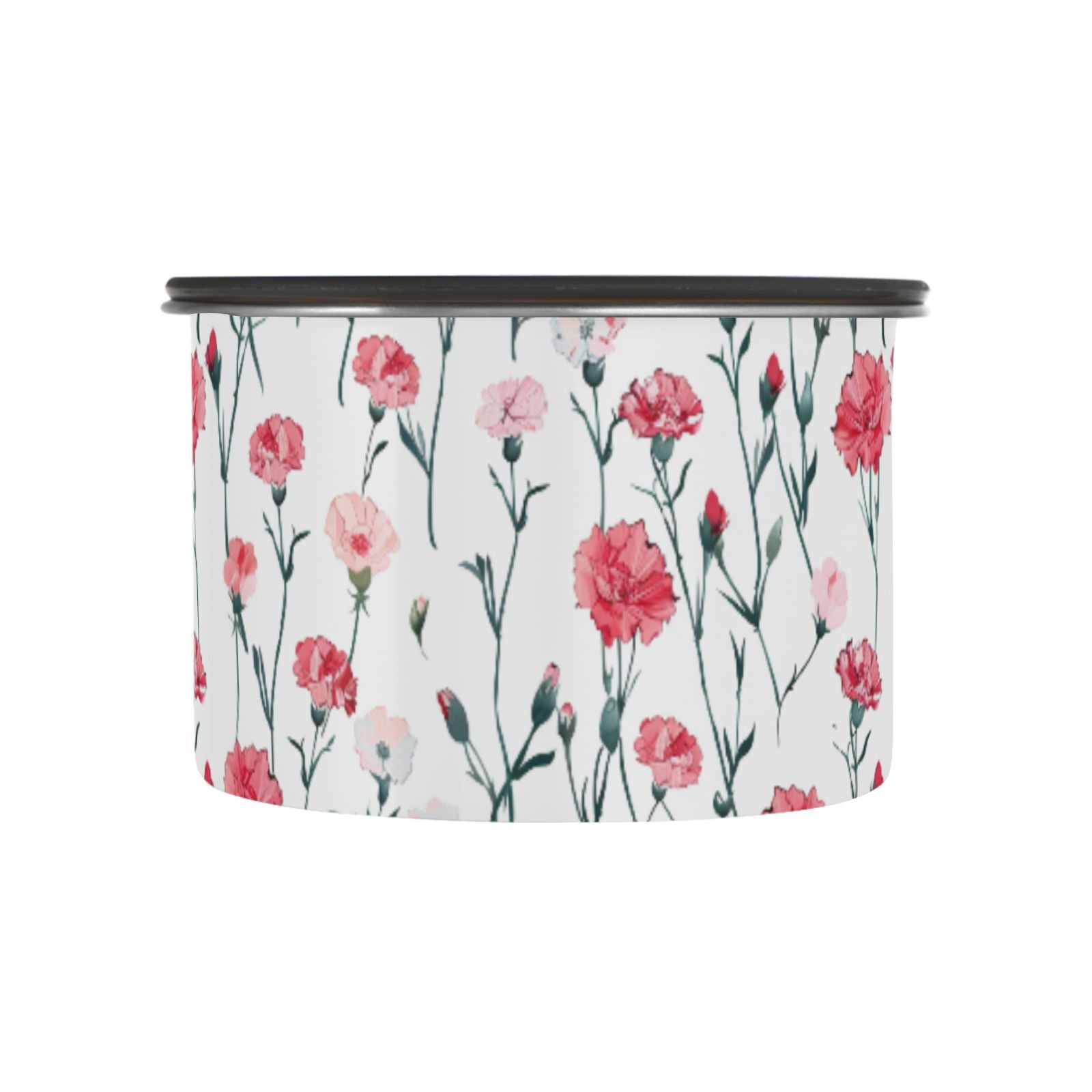 Carnation Flowers Airtight Coffee Bean Canister 17oz Food Storage ...