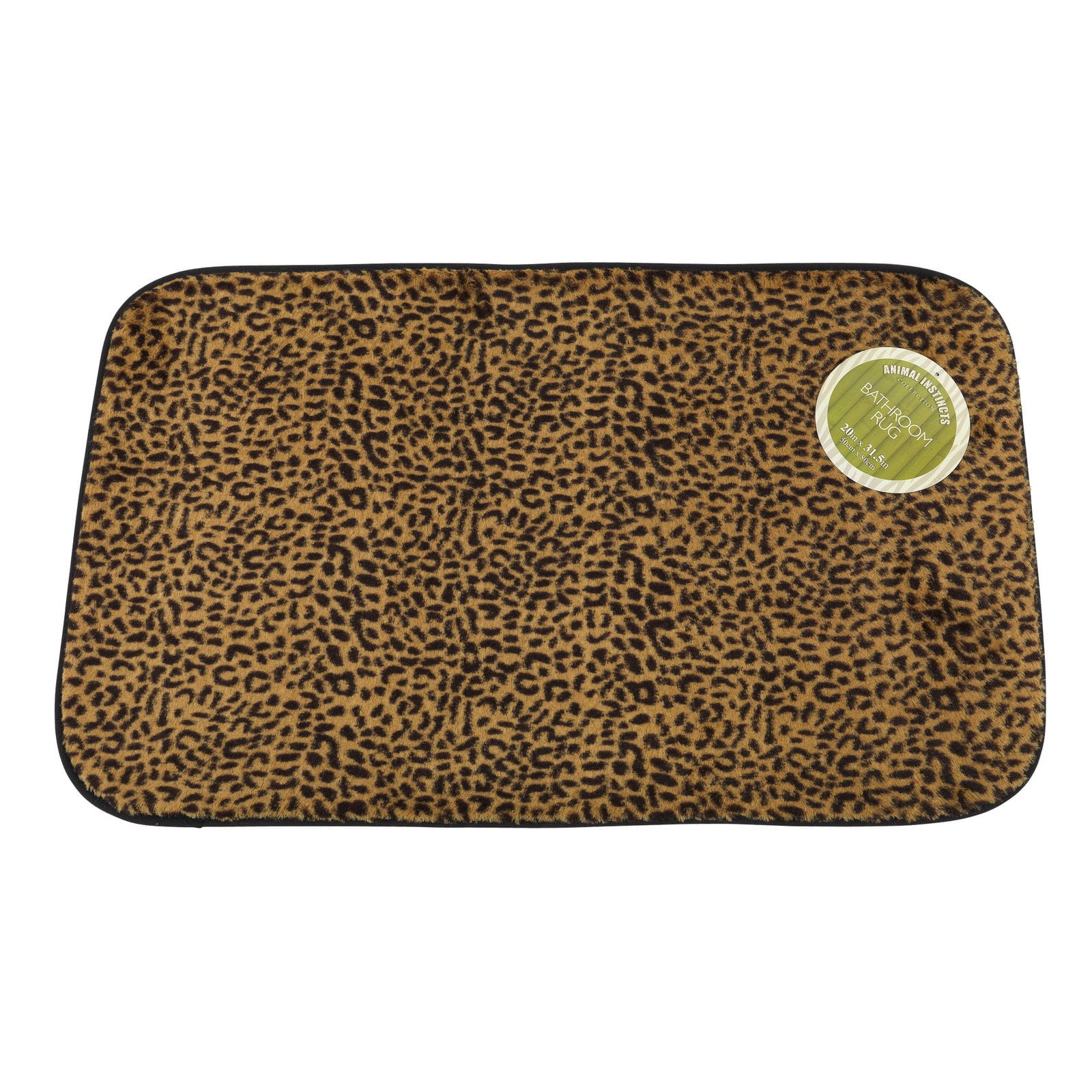 Carnation Home Fashions Animal Print Faux Fur 20 x 31 in. Bath Mat ...