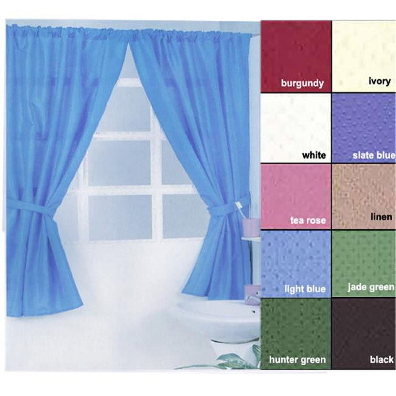 Carnation Home Fashions "Lauren" Diamond-Piqued, 100% Polyester Window ...
