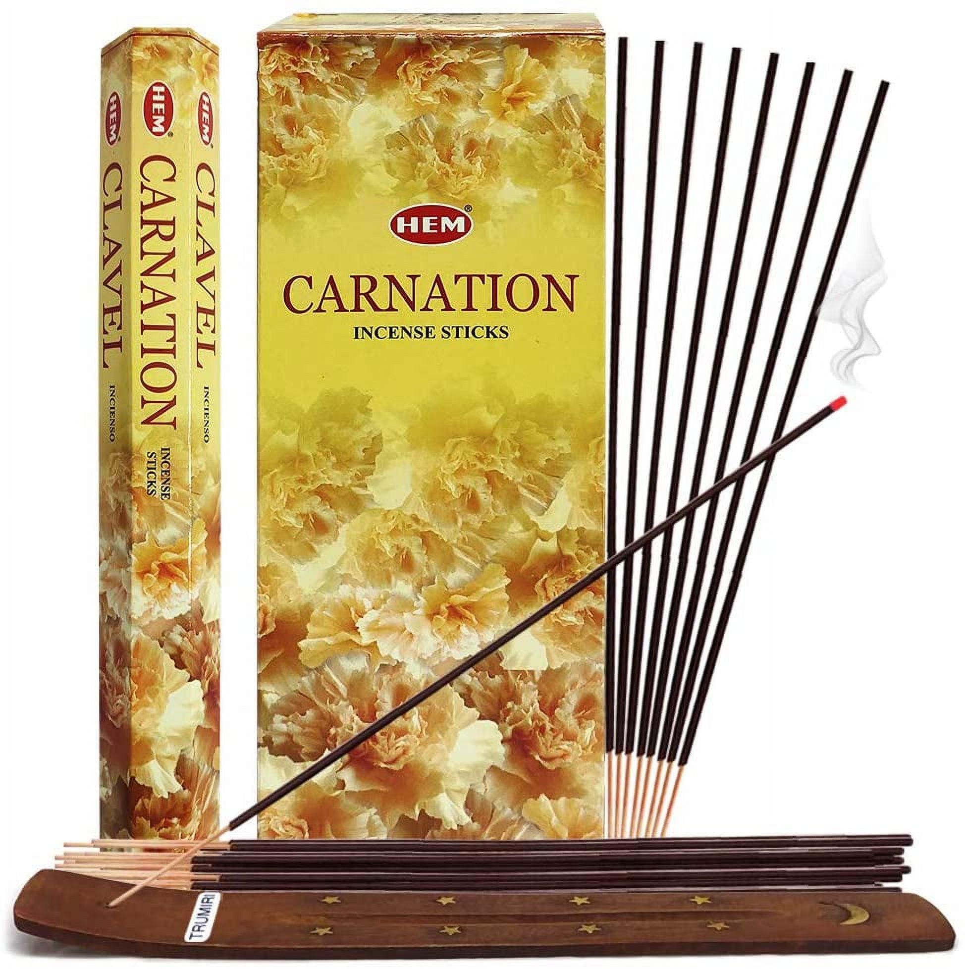 Carnation Incense Sticks And Incense Stick Holder Bundle Insence ...