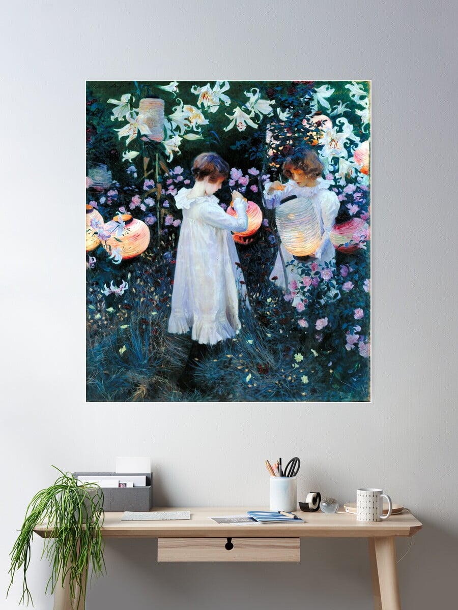 Carnation, Lily, Lily-Rose - John Singer Sargent 1885 Poster Wall Art ...