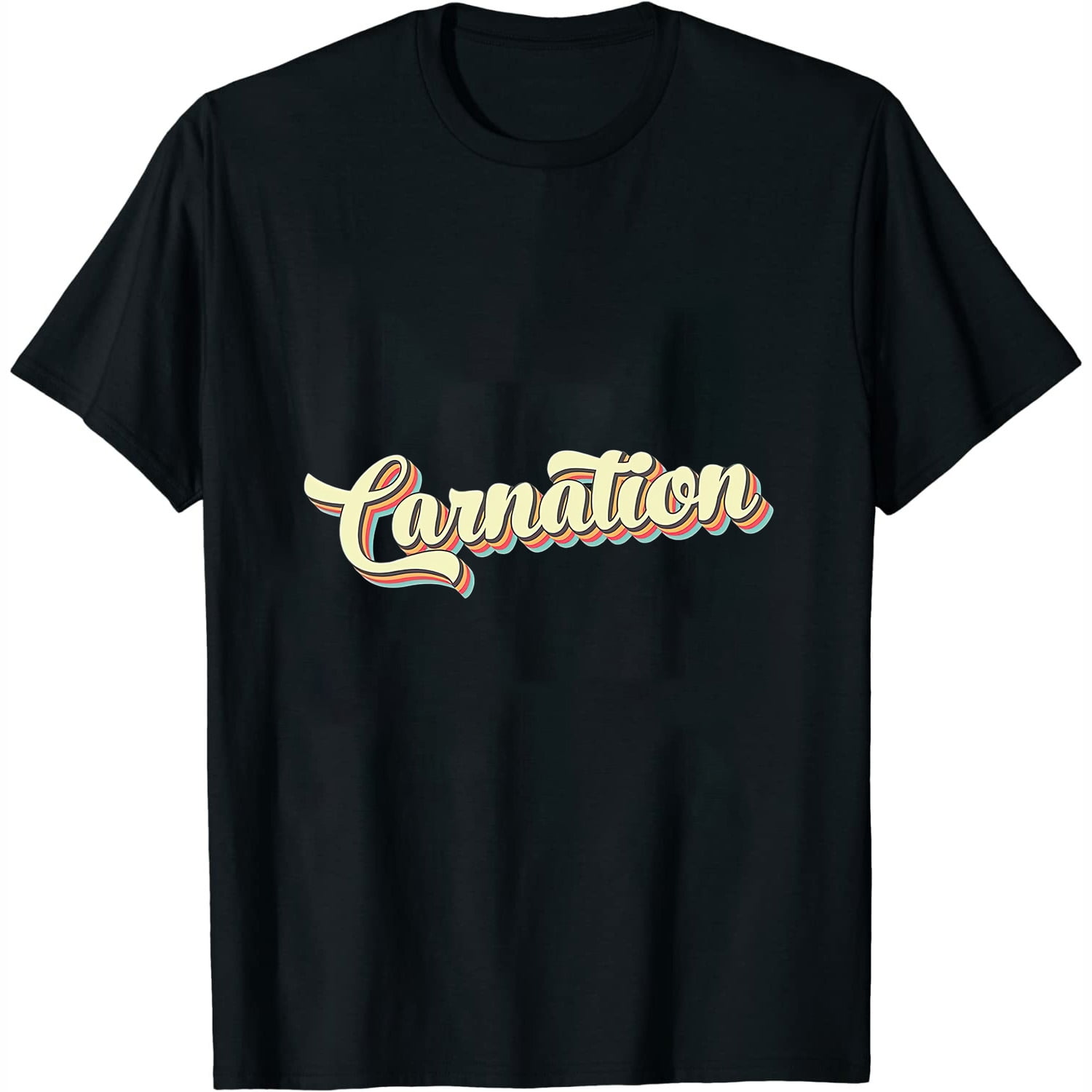 Carnation TShirt Retro Art Baseball Font Vintage T Shirt Black X-Large ...