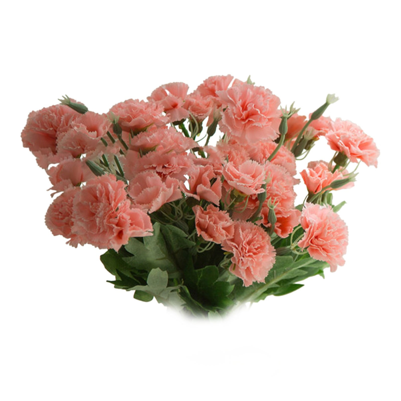 Carnations Flowers 10 Heads White Carnations Artificial Flowers Silk ...
