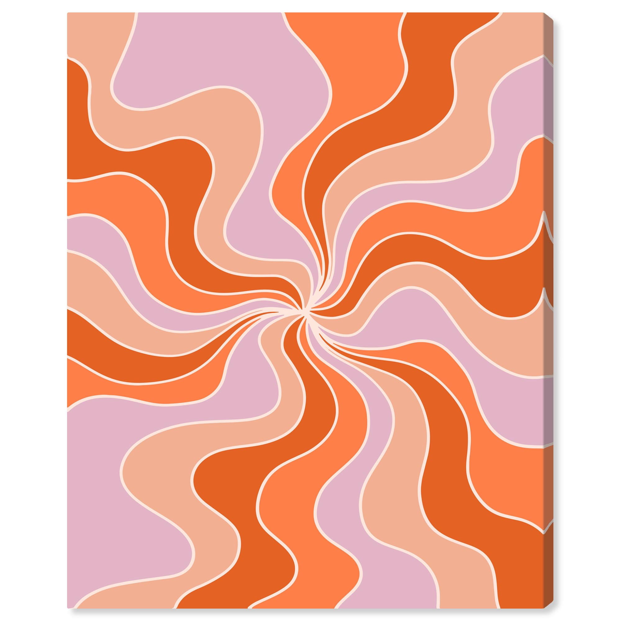 Carnaval Retro Curves II Canvas Trendy Retro Posters by Art Remedy ...