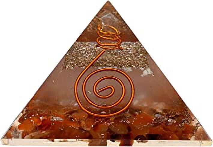 Carnelian Crystal Orgone Pyramid, Glow in Dark Organite Pyramid ...