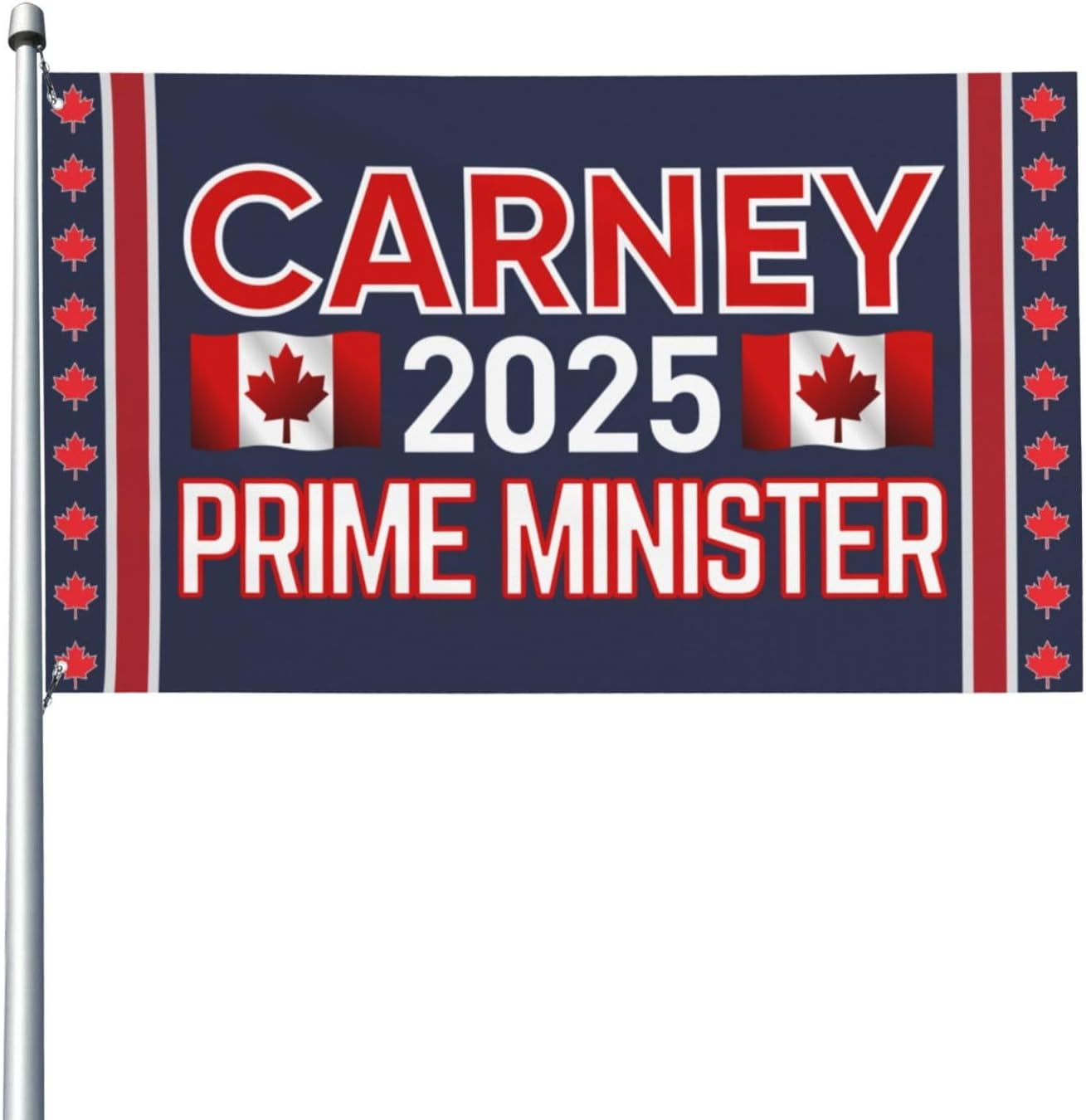 Carney 2025 Pm Flag 2x3 Banner Mark-Carney For Prime Minister Tapestry ...