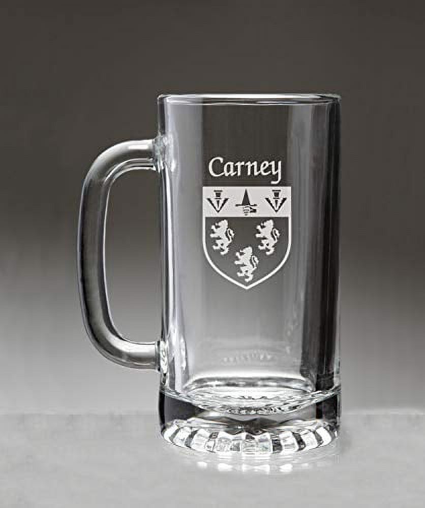 Carney Irish Coat of Arms Glass Beer Mug (Sand Etched) - Walmart.com