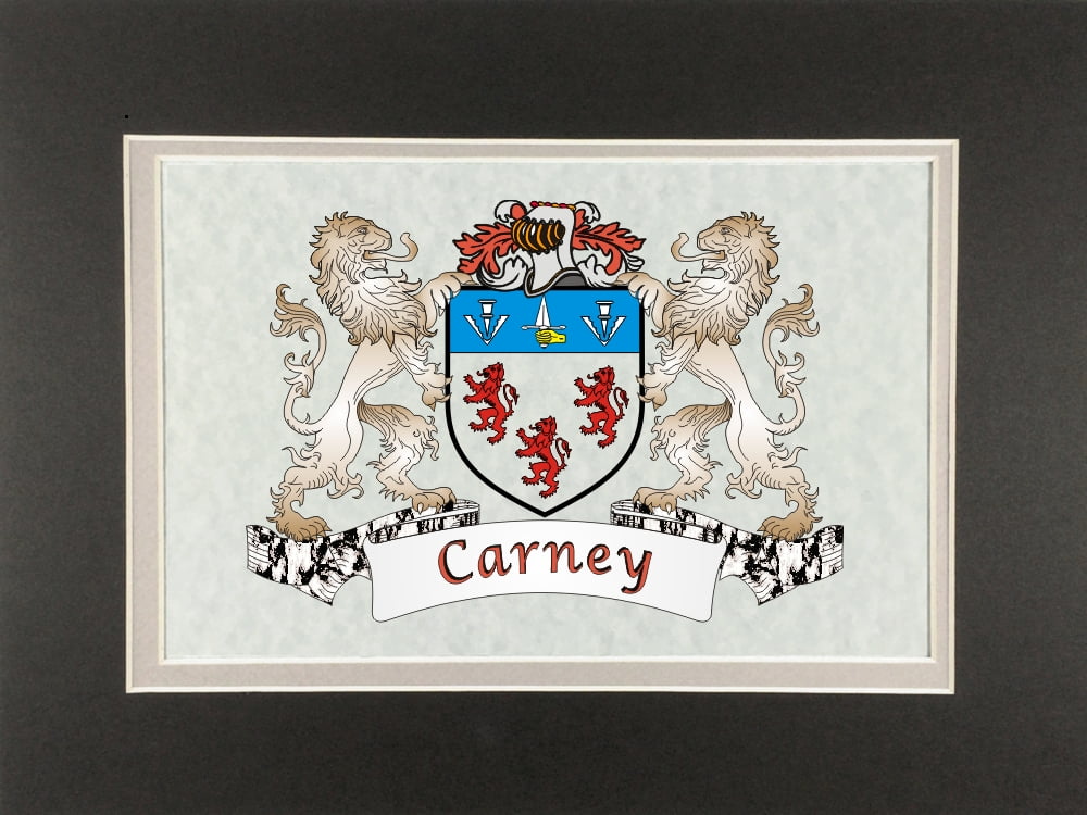 Carney Irish Coat of Arms Print - Frameable 9" x 12" - Walmart.com