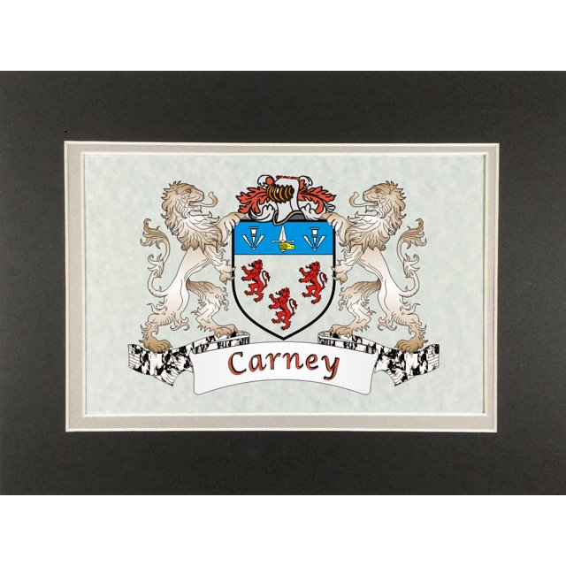 Carney Irish Coat of Arms Print - Frameable 9" x 12" - Walmart.com