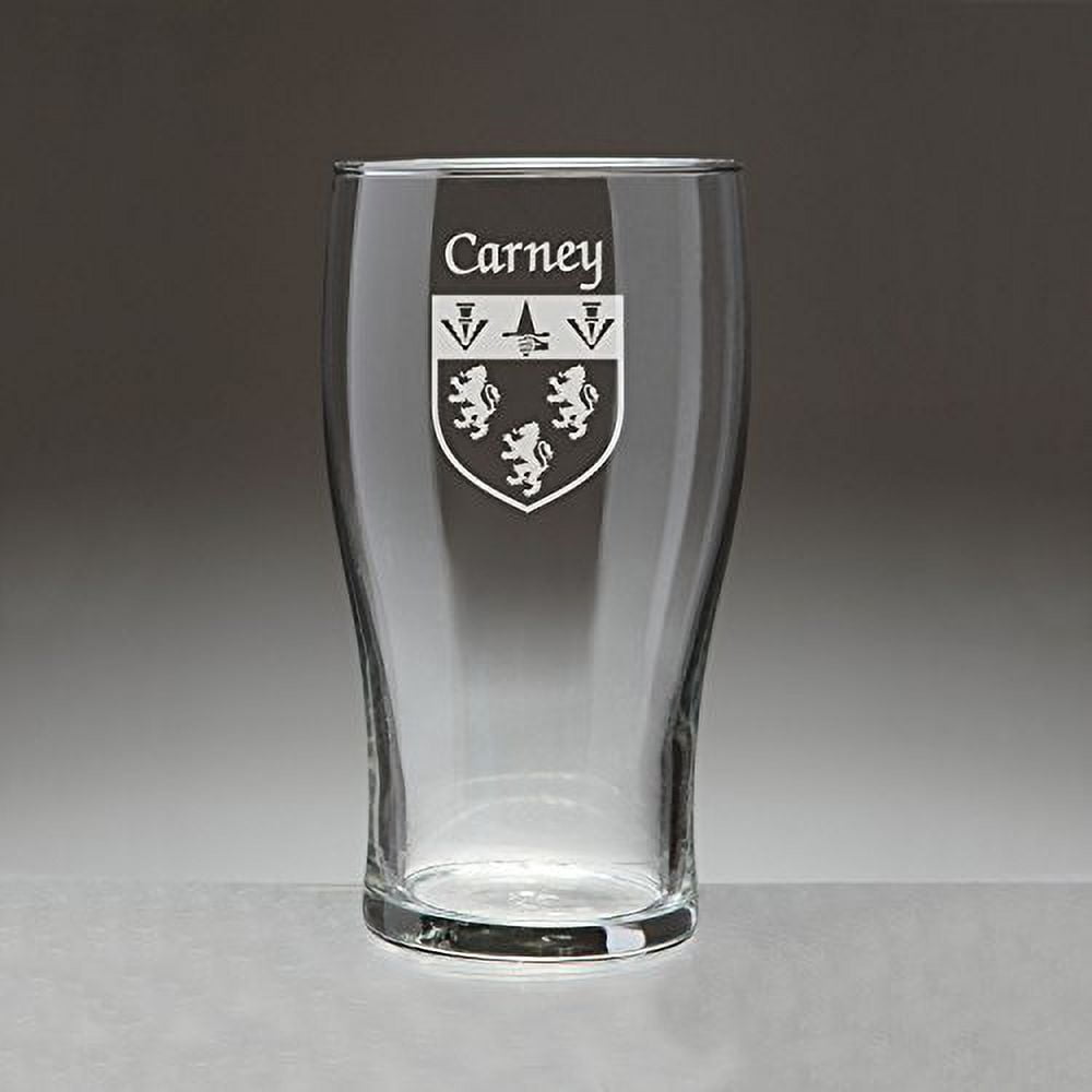 Carney Irish Coat of Arms Tavern Glasses - Set of 4 (Sand Etched ...