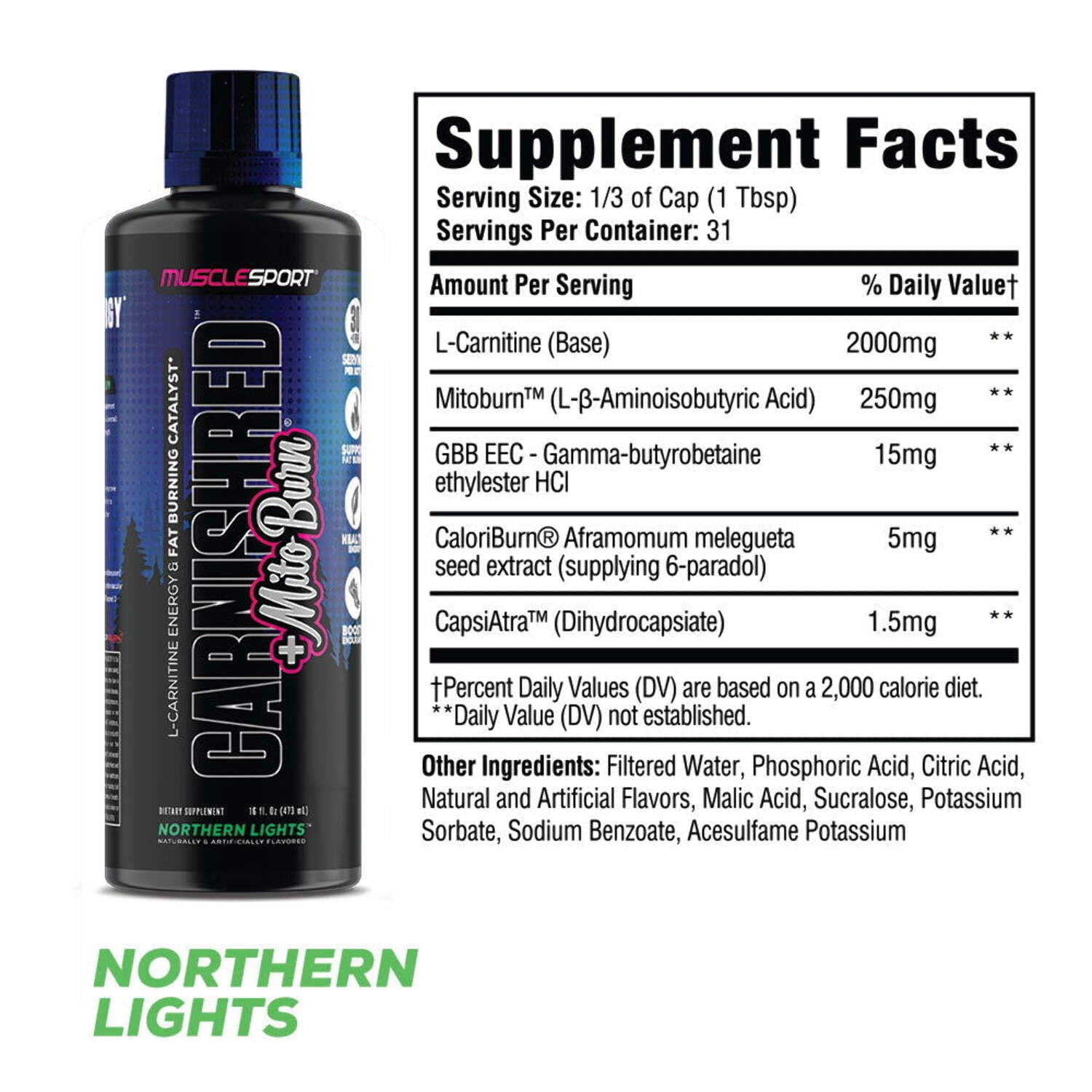 CarniShred®+ Mitoburn® 16oz Liquid - Non Stim Metabolism Support ...