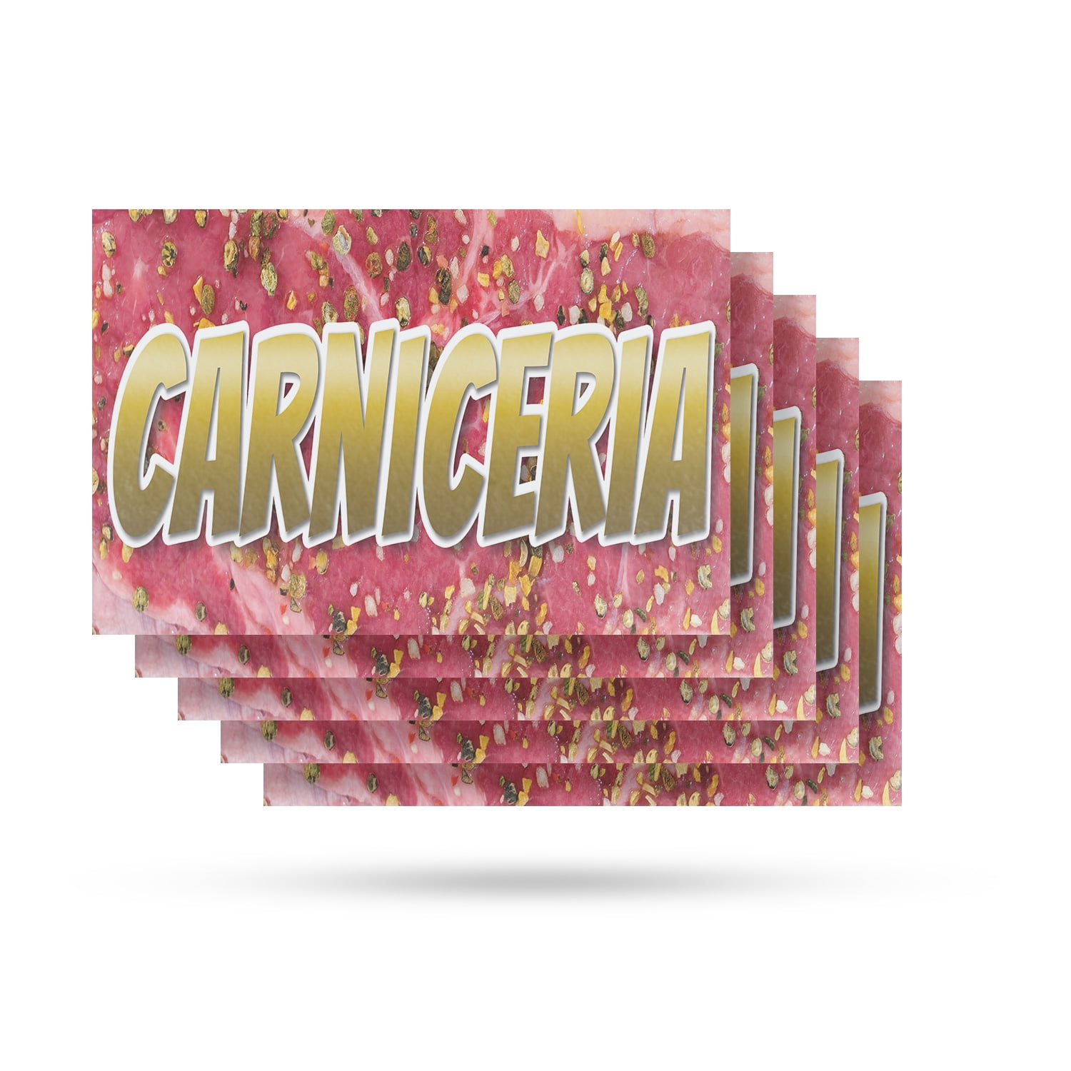 Carniceria Vinyl Decal 5 Pack of 18 Inch x 24 Inch Weatherproof Heavy ...