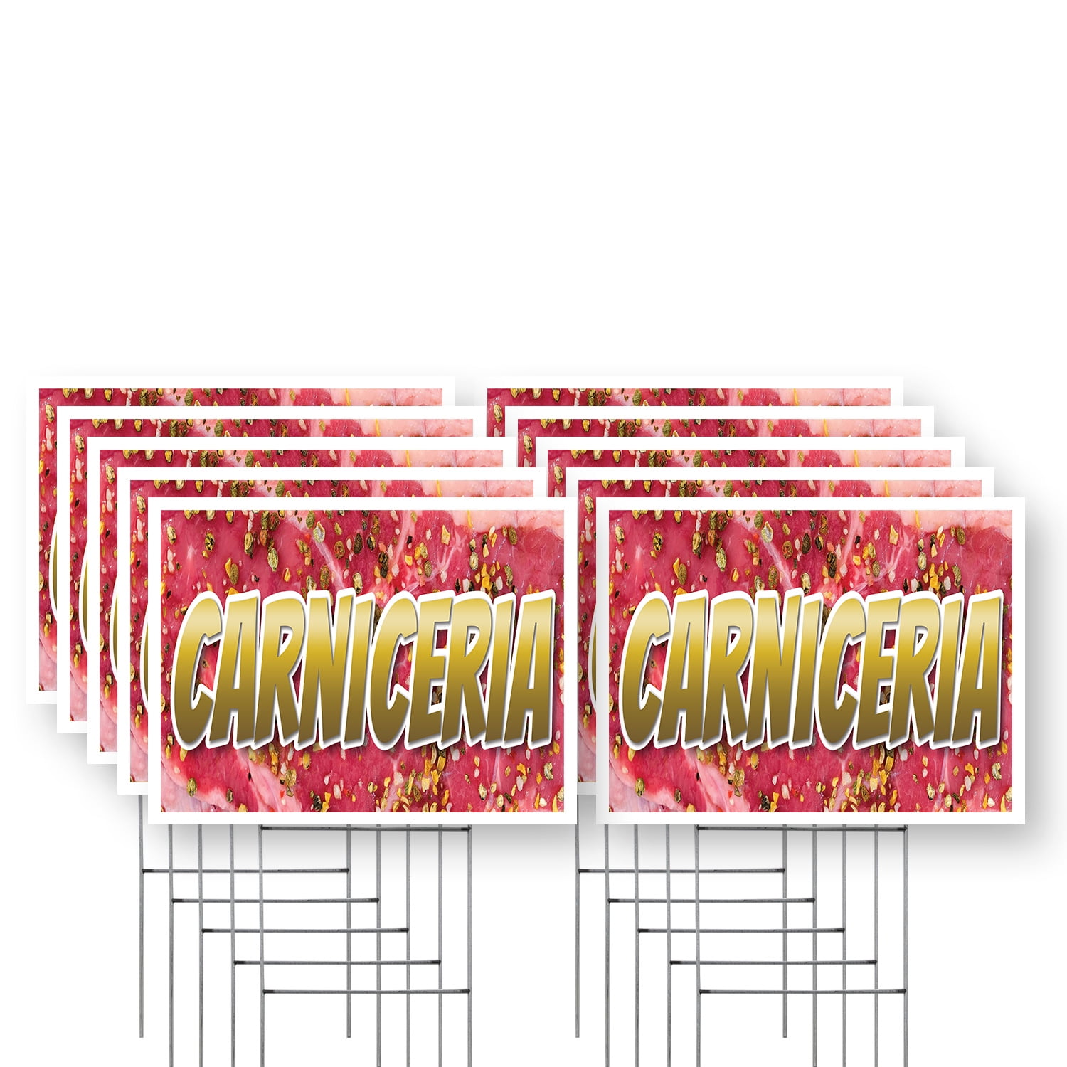 Carniceria Yard Sign 10 Pack of 18 Inch x 24 Inch Double Sided ...