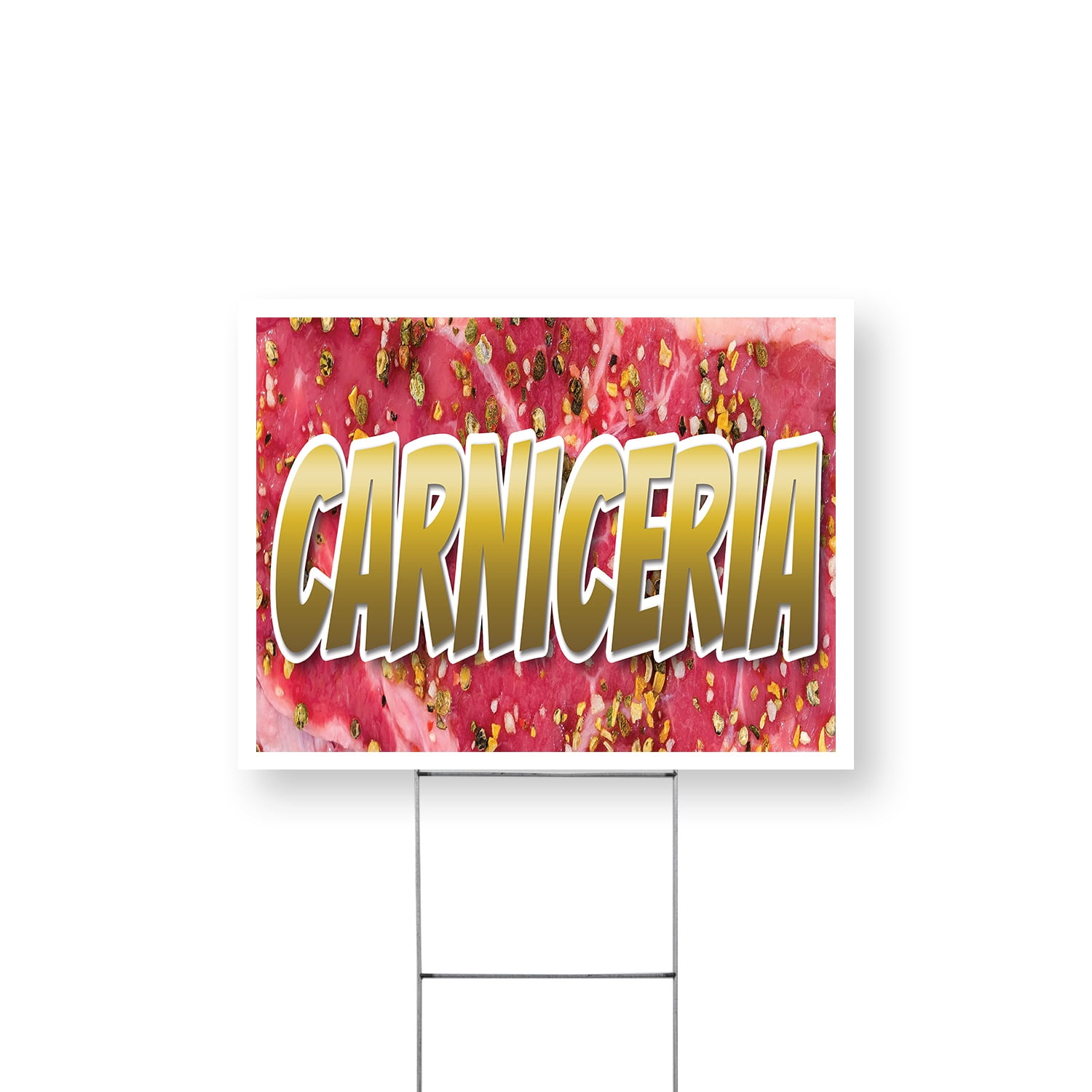 Carniceria Yard Sign 12 Inch x 16 Inch Single Sided Weatherproof Heavy ...