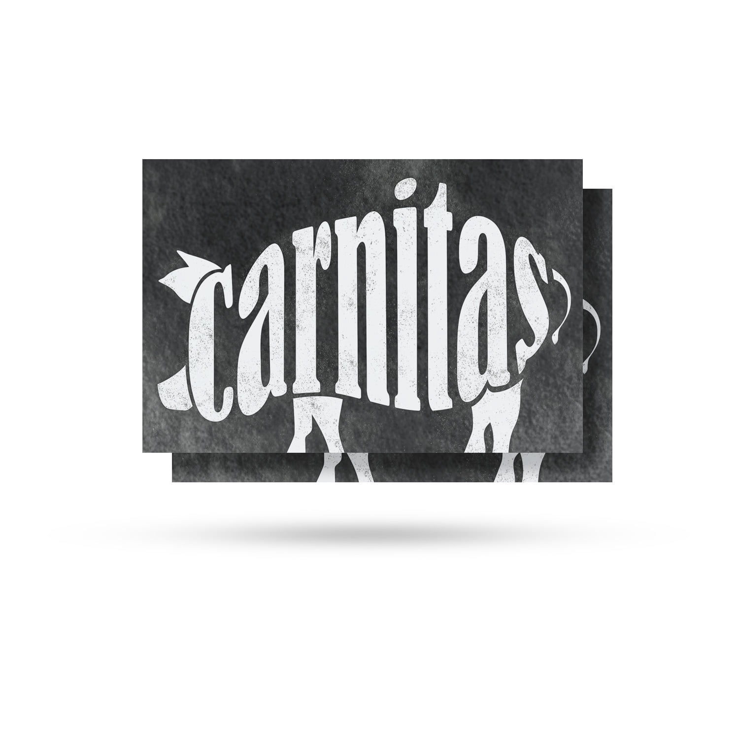 Carnitas Vinyl Decal 2 Pack of 18 Inch x 24 Inch Weatherproof Heavy ...