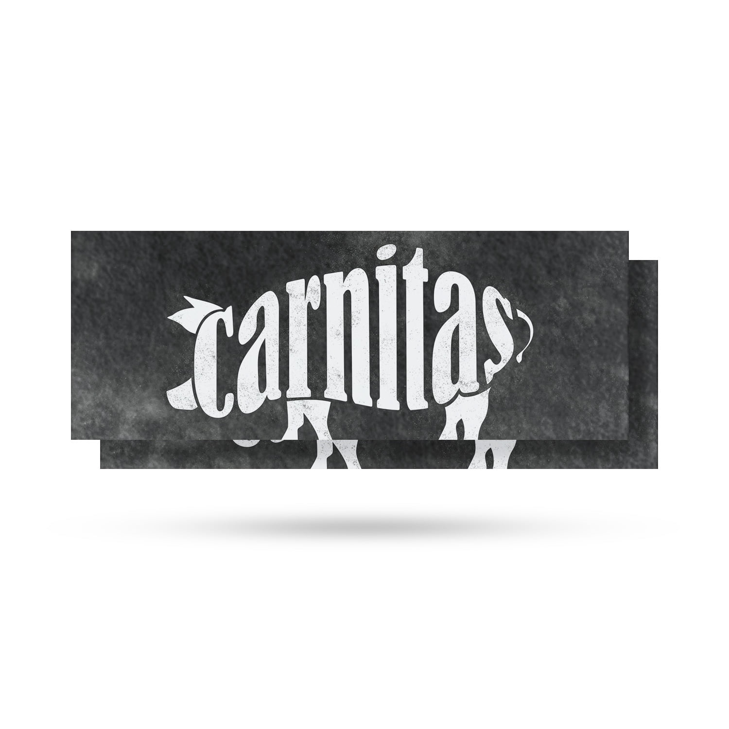 Carnitas Vinyl Decal 2 Pack of 24 Inch x 9 Inch Weatherproof Heavy-Duty ...