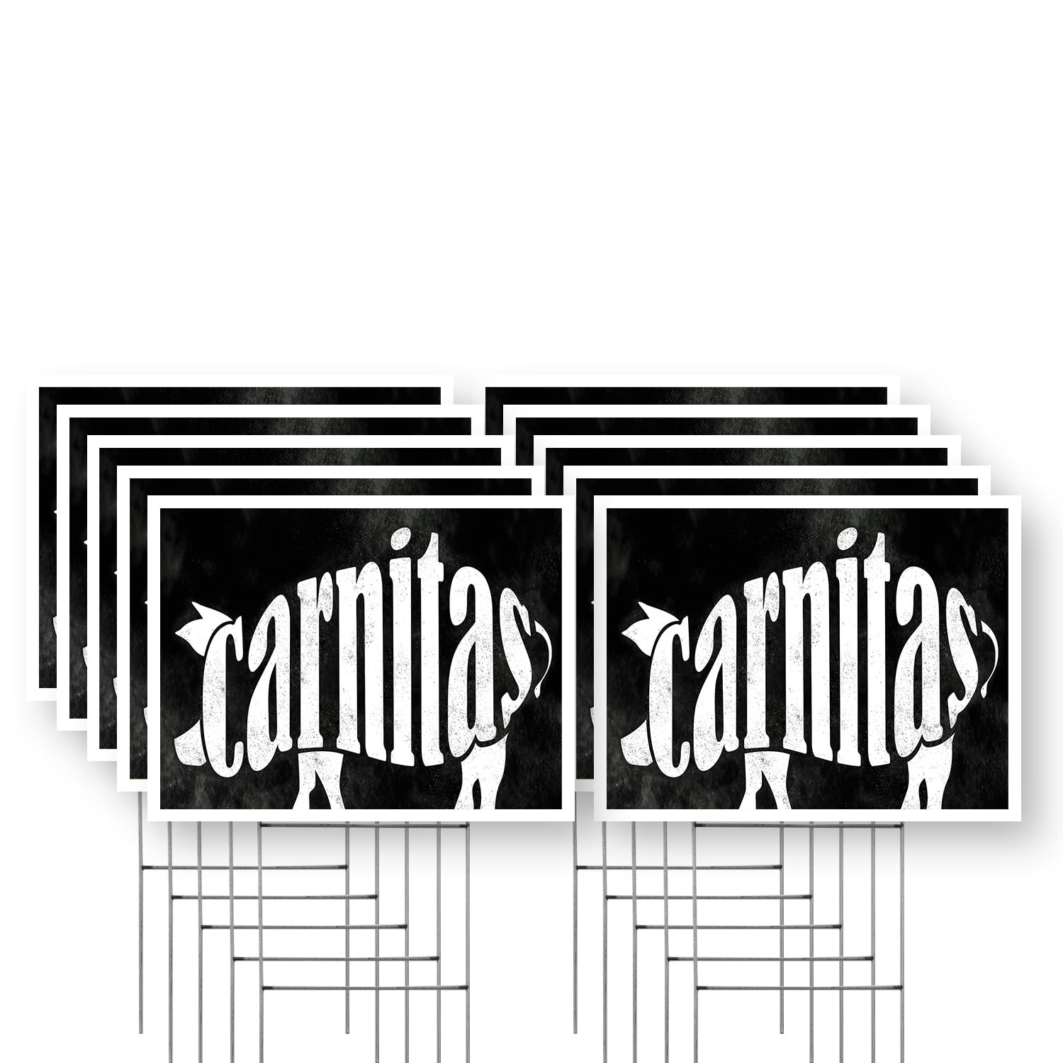 Carnitas Yard Sign 10 Pack of 18 Inch x 24 Inch Single Sided ...