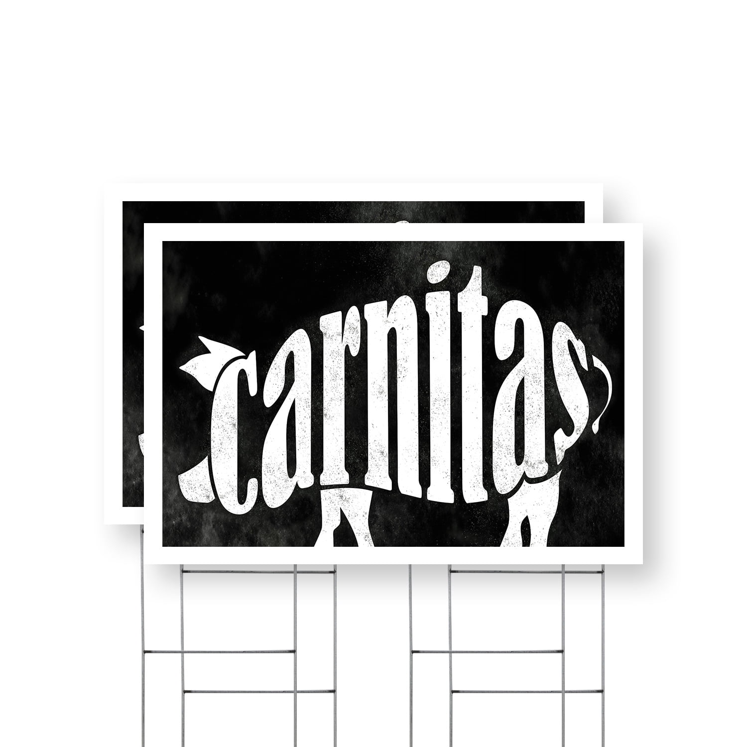 Carnitas Yard Sign 2 Pack of 24 Inch x 36 Inch Double Sided ...