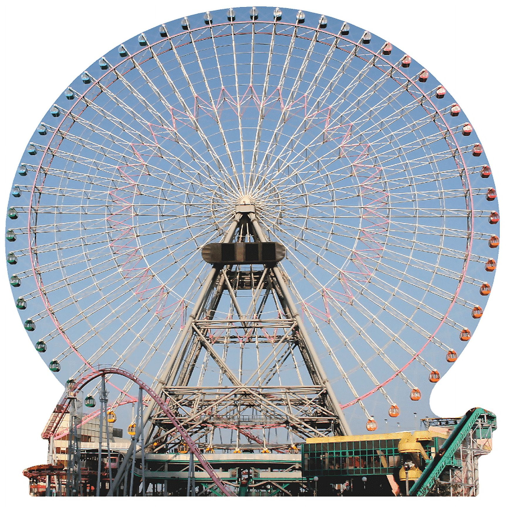 Large Stand Carnival Amusement Ferris Wheel Cardboard Cutout Standee ...