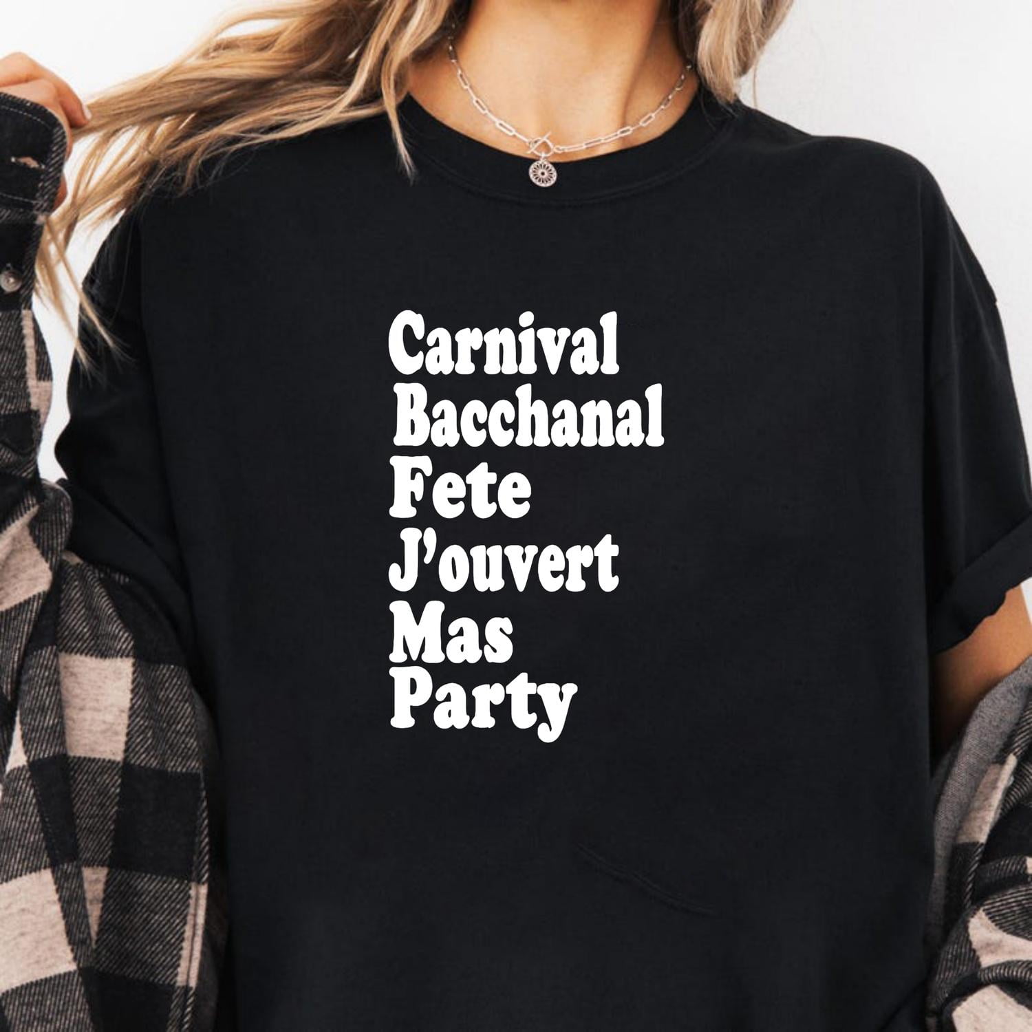 Carnival Bacch Fete Jouvert Mas & Party Caribbean Music T-Shirt ...