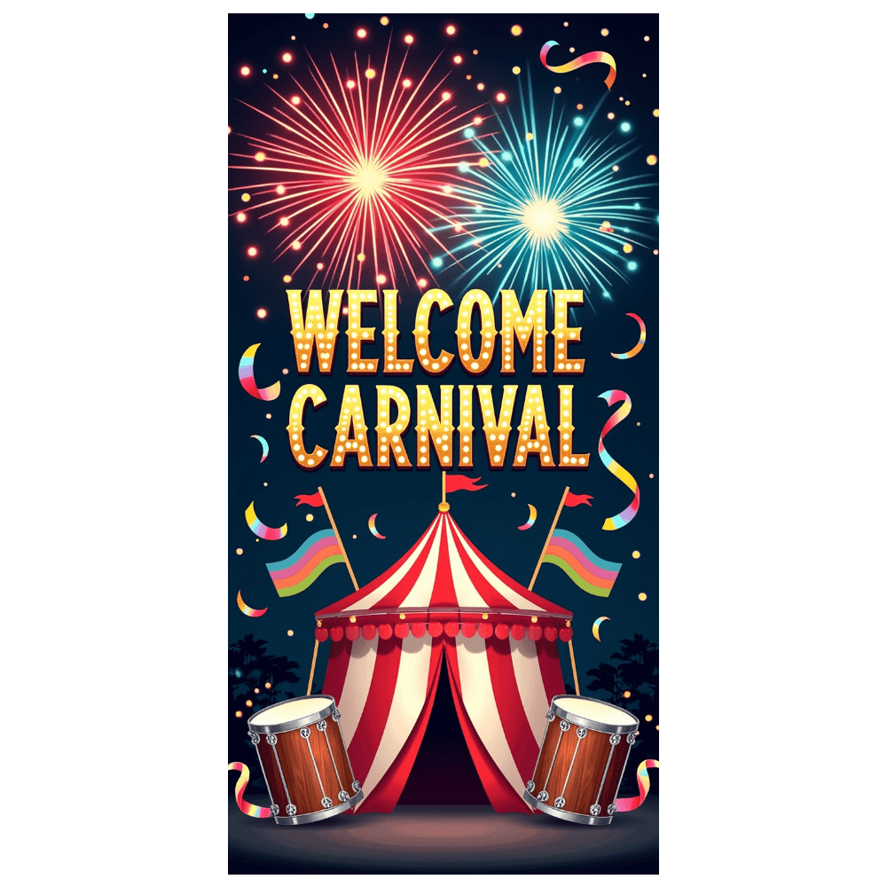 Carnival Backdrop Banner Welcome Decor Festival Party Supplies ...