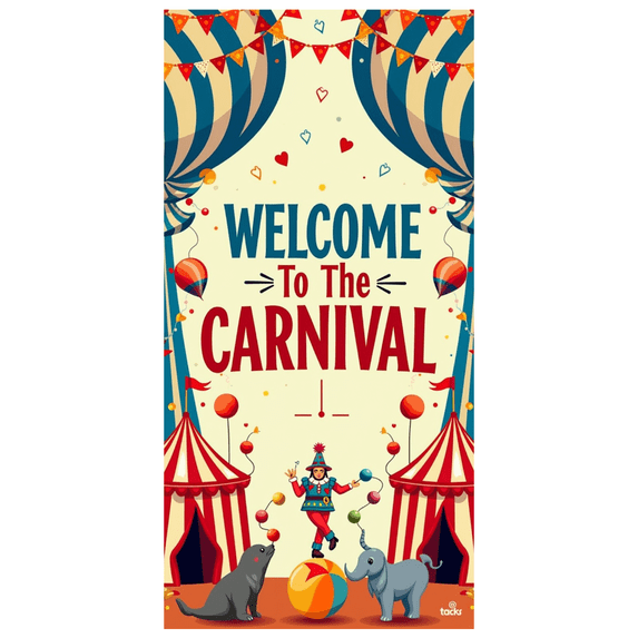 Carnival Backdrop Banner Welcome Decor Festival Party Supplies ...