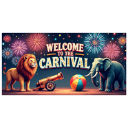 Carnival Welcome Banner Circus Theme Tent Party Decorations Celebration ...