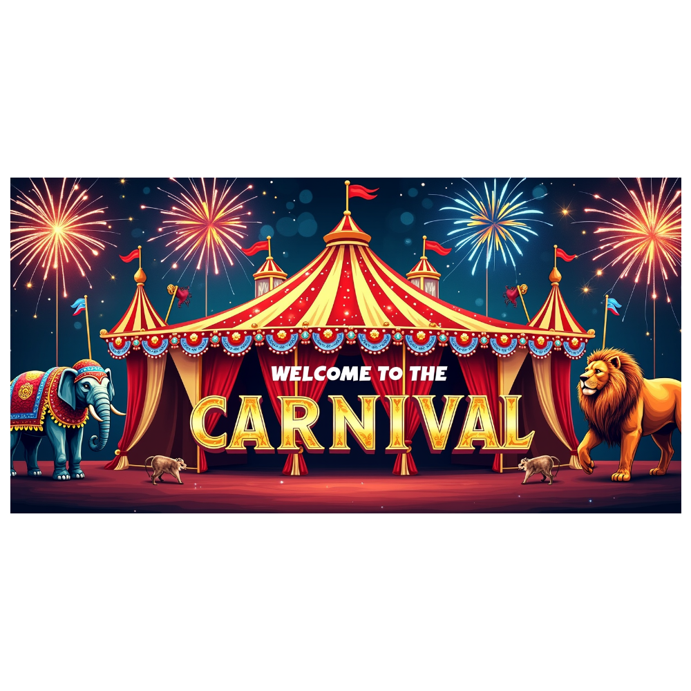 Carnival Backdrop Banner Welcome Decor Festival Party Supplies ...