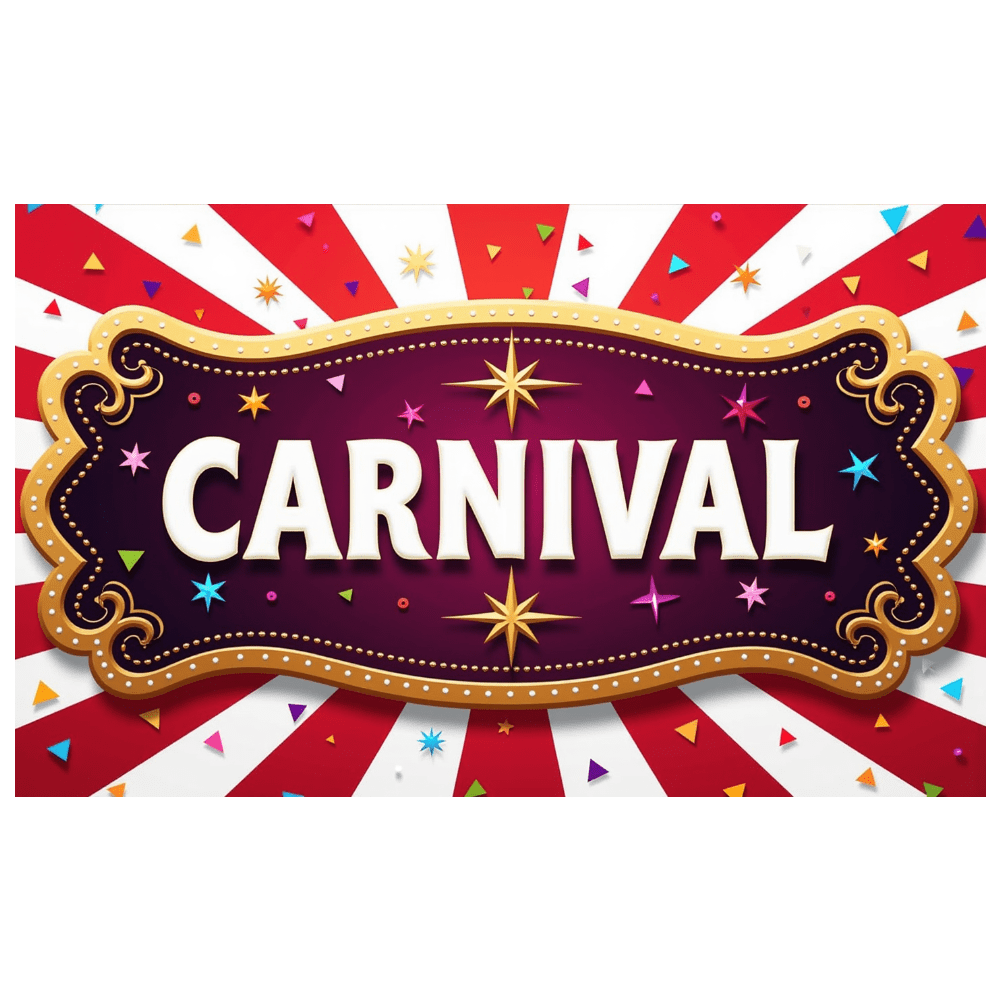 Carnival Backdrop Stars Stripes Banner Decoration Party Supplies ...