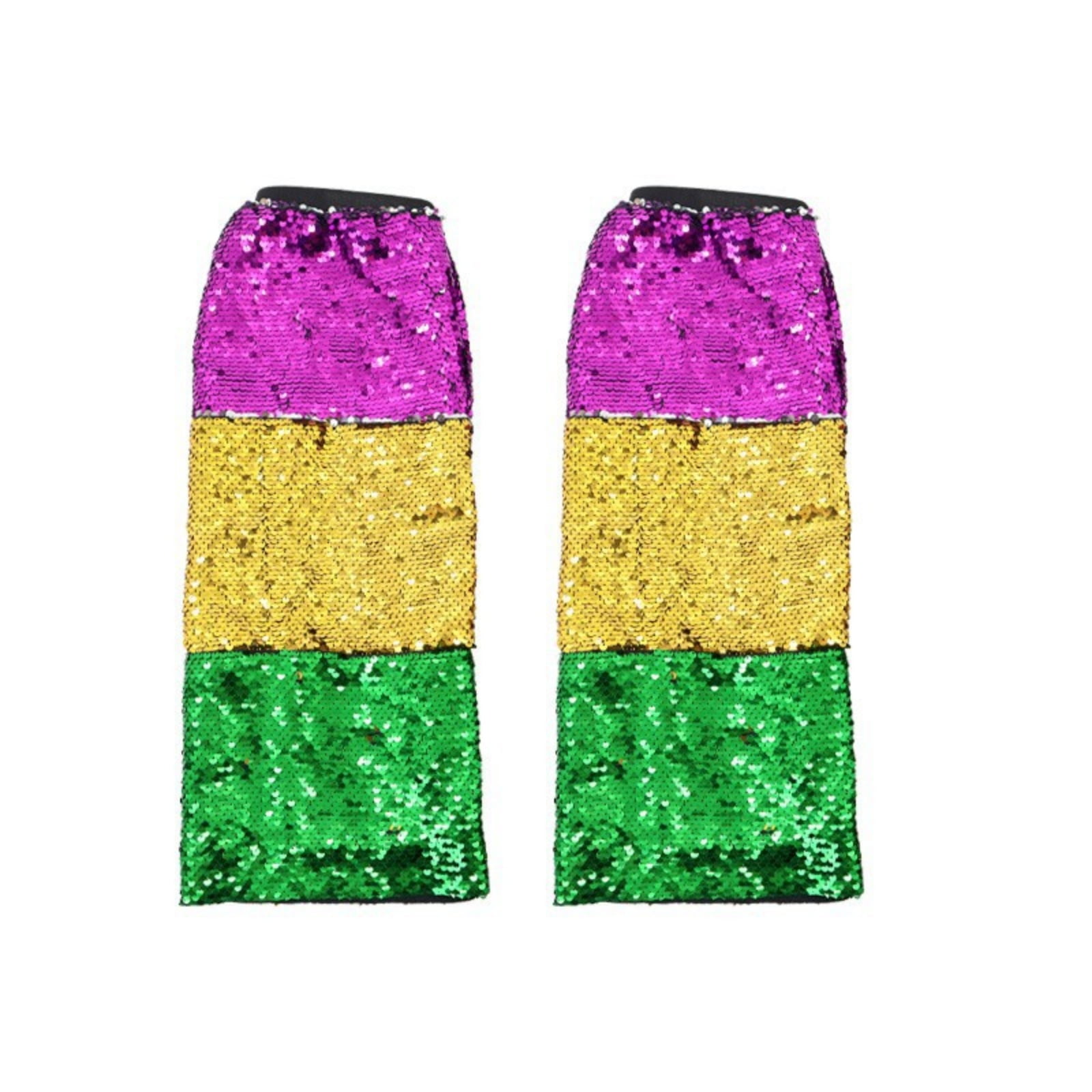 Carnival Ball Fashion Metalliced Sequin Leg Warmers, Evening Dress-up ...