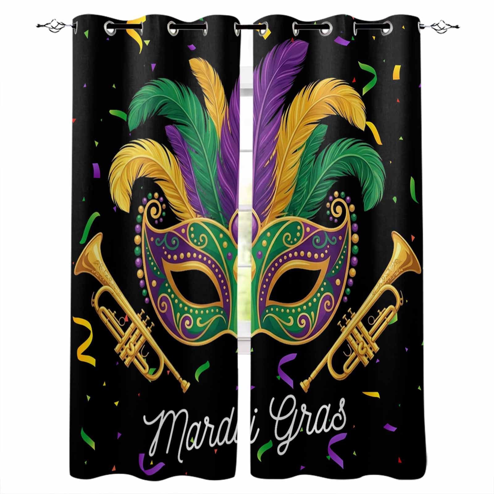 Carnival Blackout Curtains for Bedroom/Living Room, Thermal Insulated ...