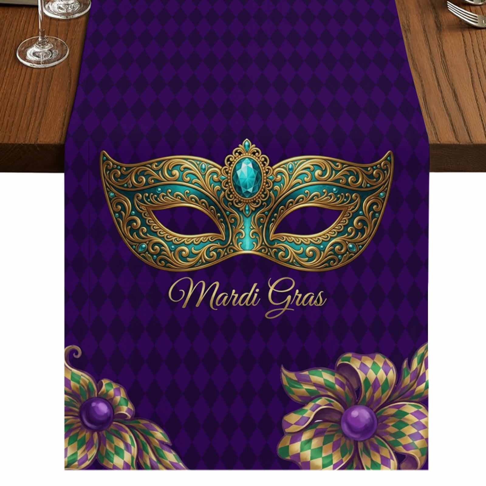 Carnival Burlap Cotton Table Runner 13x108 Inches Long, Modern Chic ...