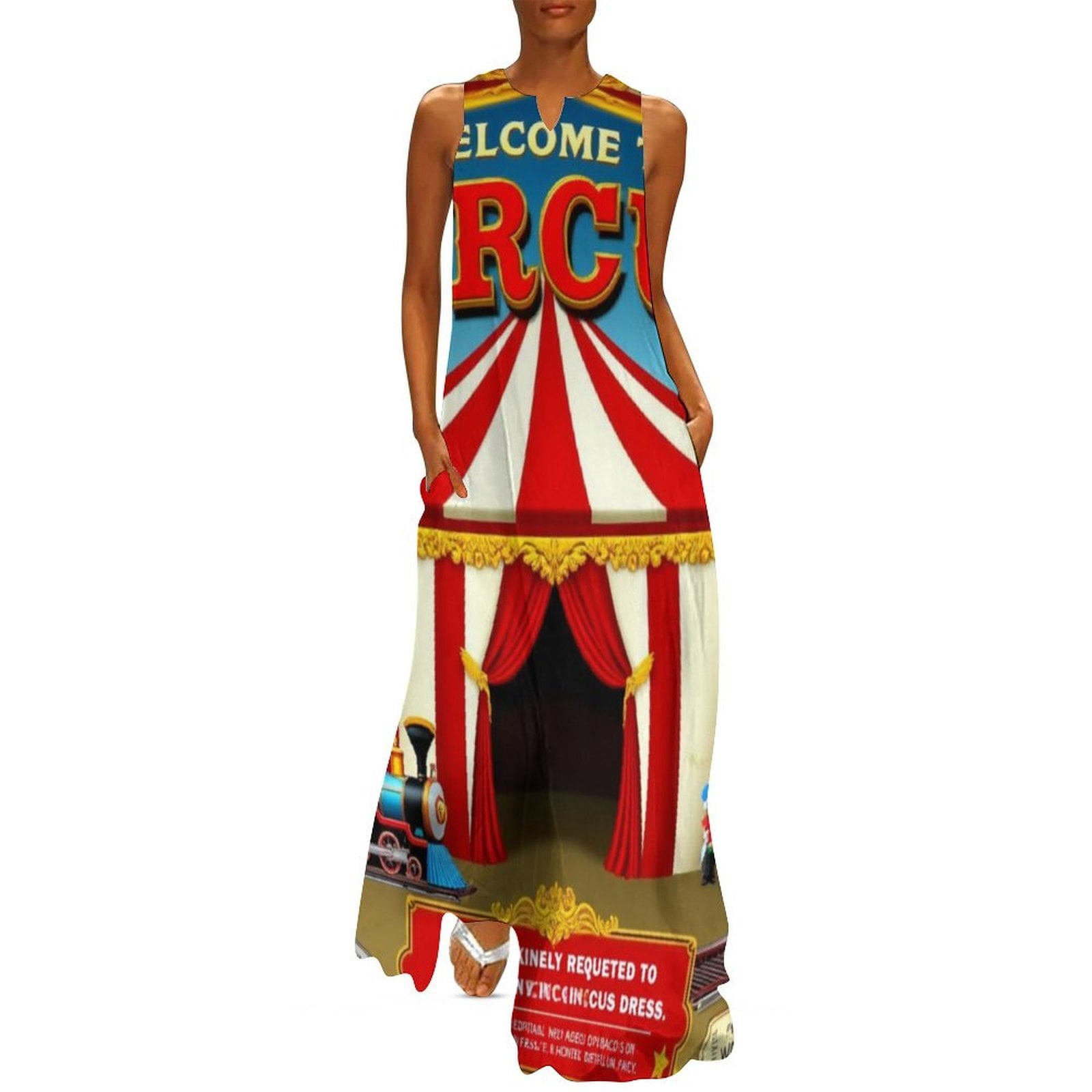Carnival Circus Amusement Family Theme Park Long Dress dress women ...