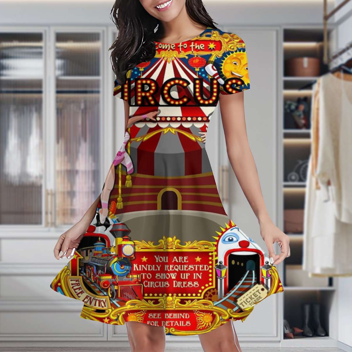 Carnival Circus Amusement Family Theme Park Women's Classic Swing ...