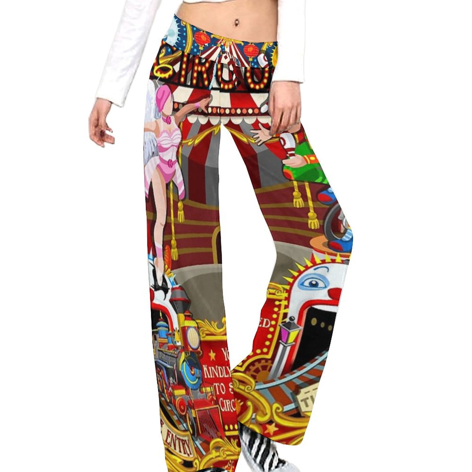 Carnival Circus Amusement Family Theme Park Womens Trouser Ladies ...