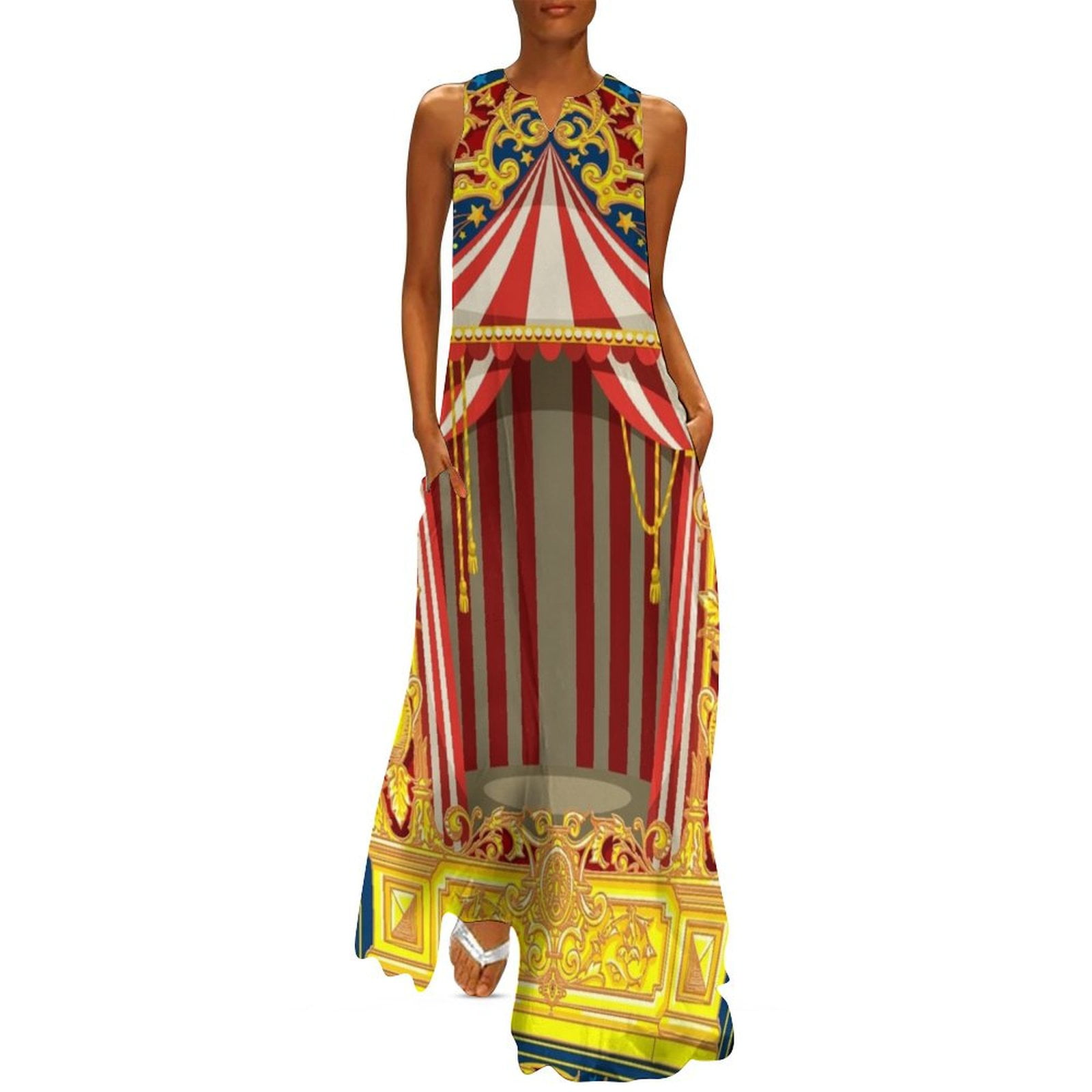 Carnival Circus Long Dress elegant eving dresses for wom02 summer ...