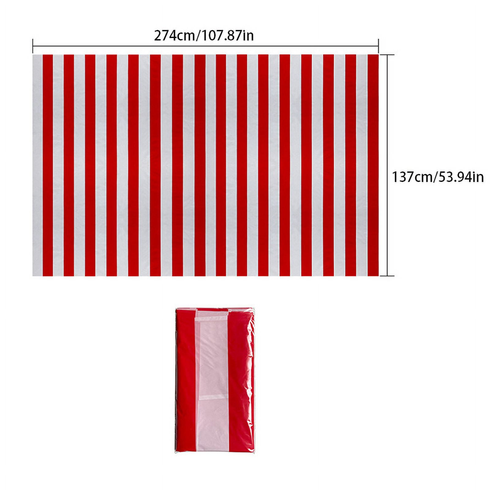 Carnival Circus Party Decorations Supplies Red White Striped Table ...