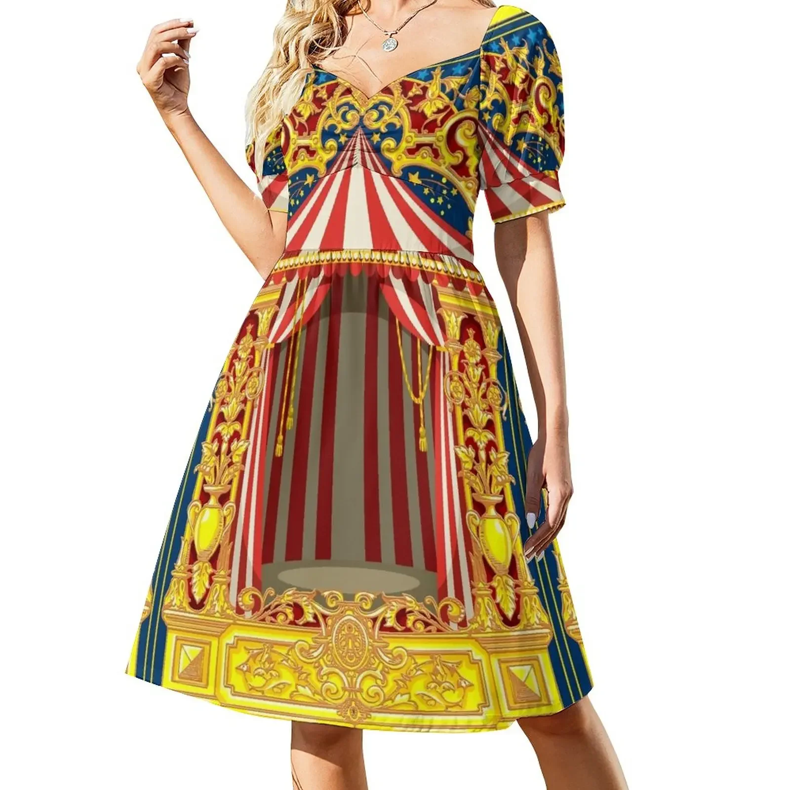 Carnival Circus Sleeveless Dress Party dresses woman dress Dress ...