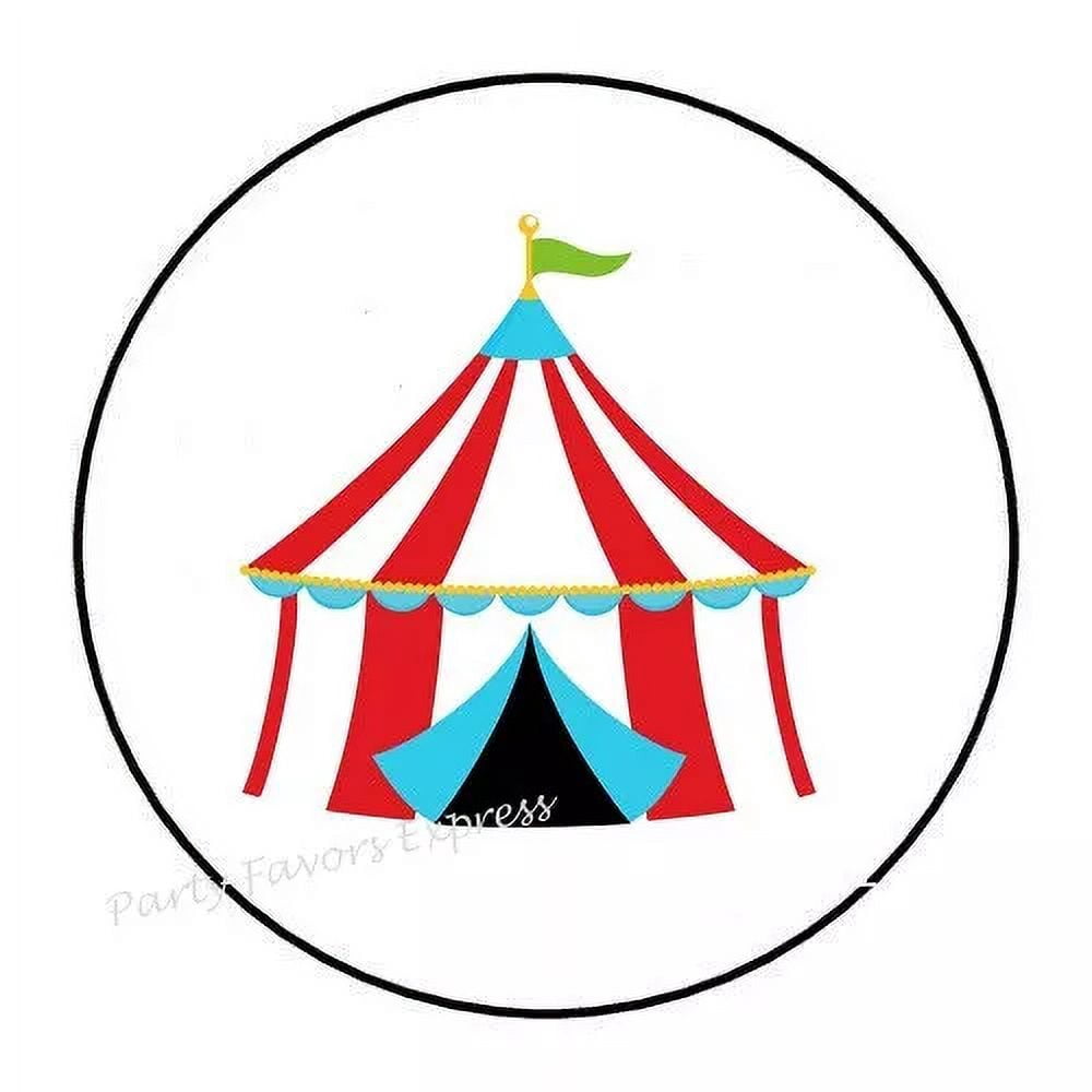 Carnival Circus Tent Stickers Party Favors Phone Decal Water Bottle ...