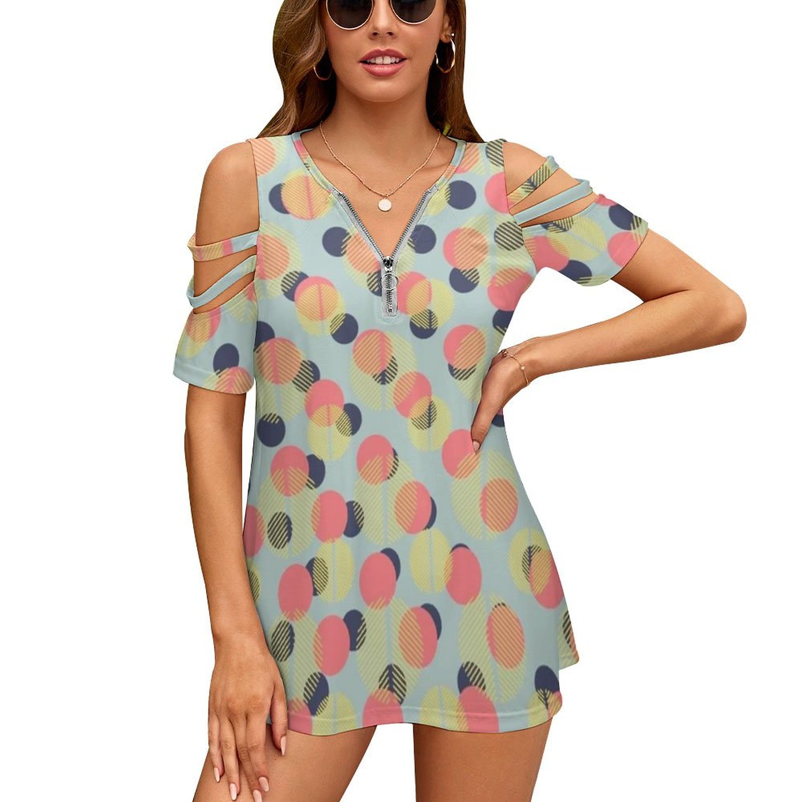 Carnival Confetti Sexy And Club Fashion Female T-Shirt Short Sleeve Off ...